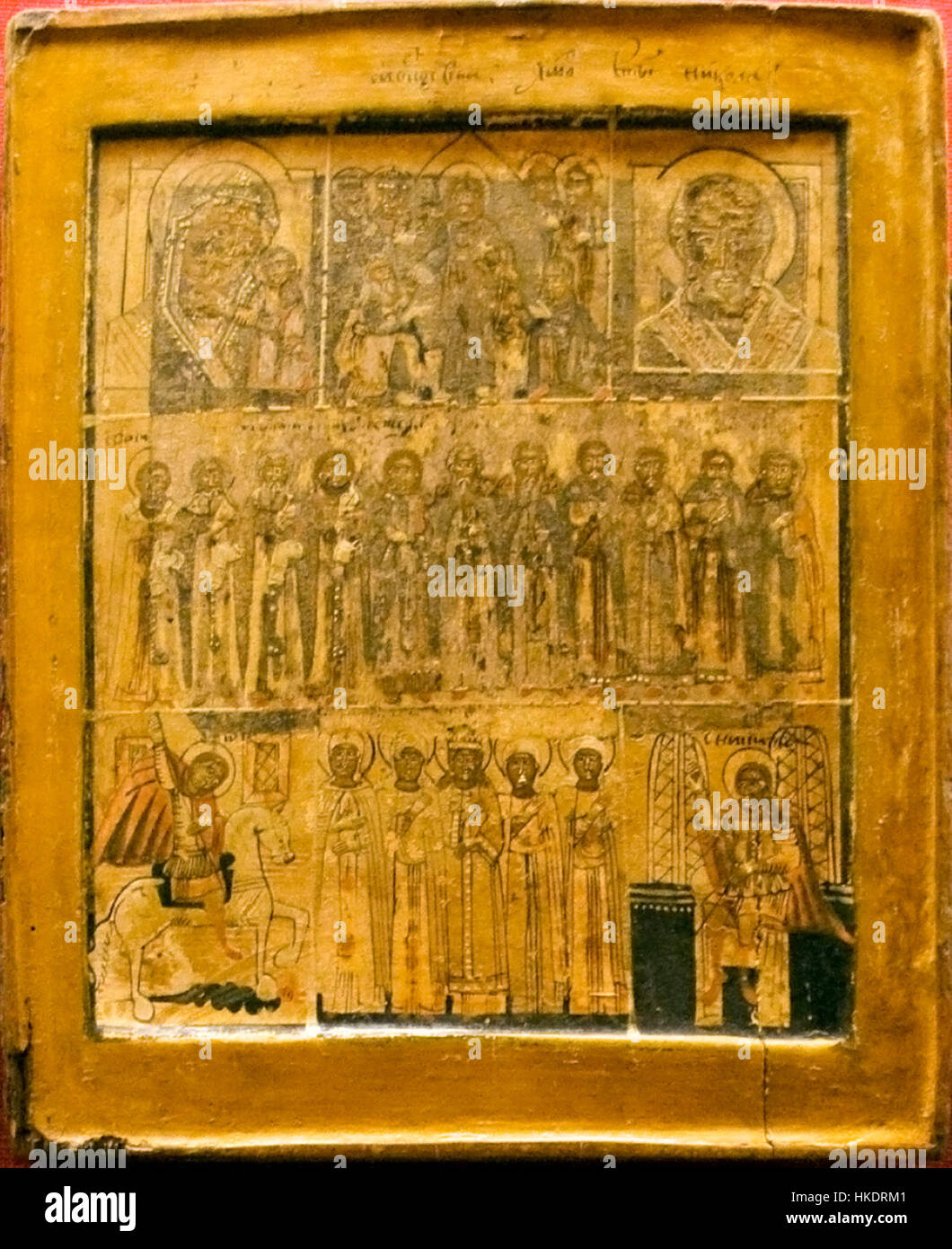 This religious painting titled 'Resurrection with chosen saints ...