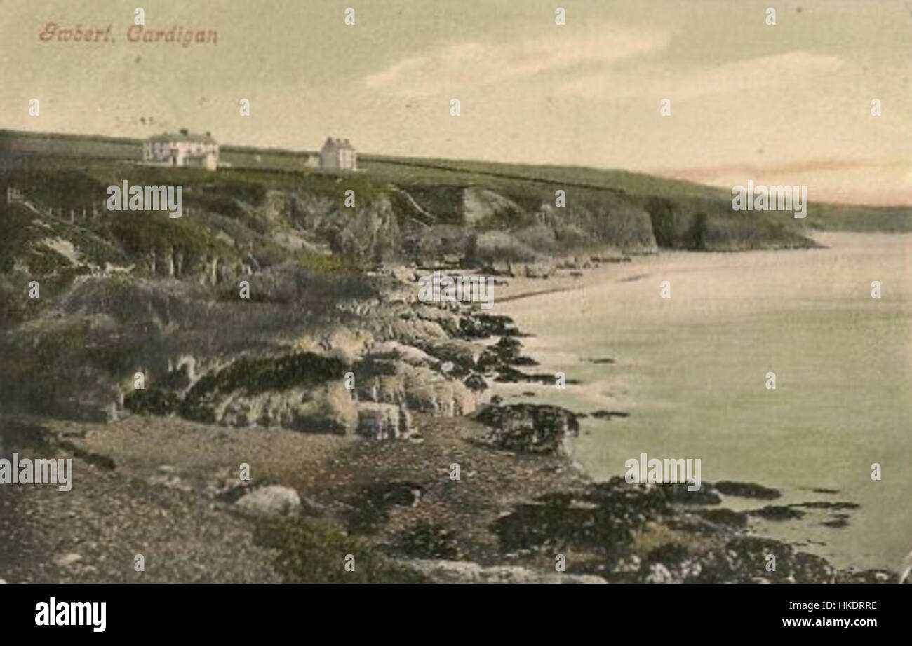 'Gwbert 1904' is a vintage painting that captures a scenic view of ...