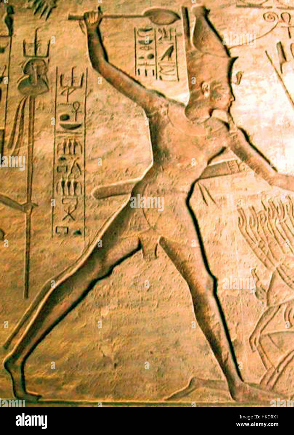 This artwork titled 'Maza Ramses II' depicts Ramses II, the Egyptian ...