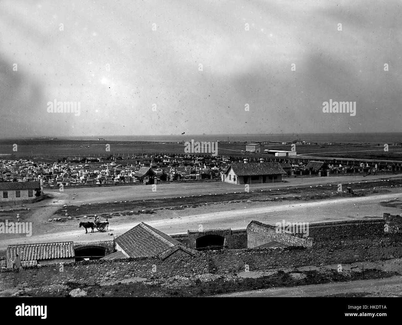 This artwork illustrates the Northern Gib cemetery, likely representing ...