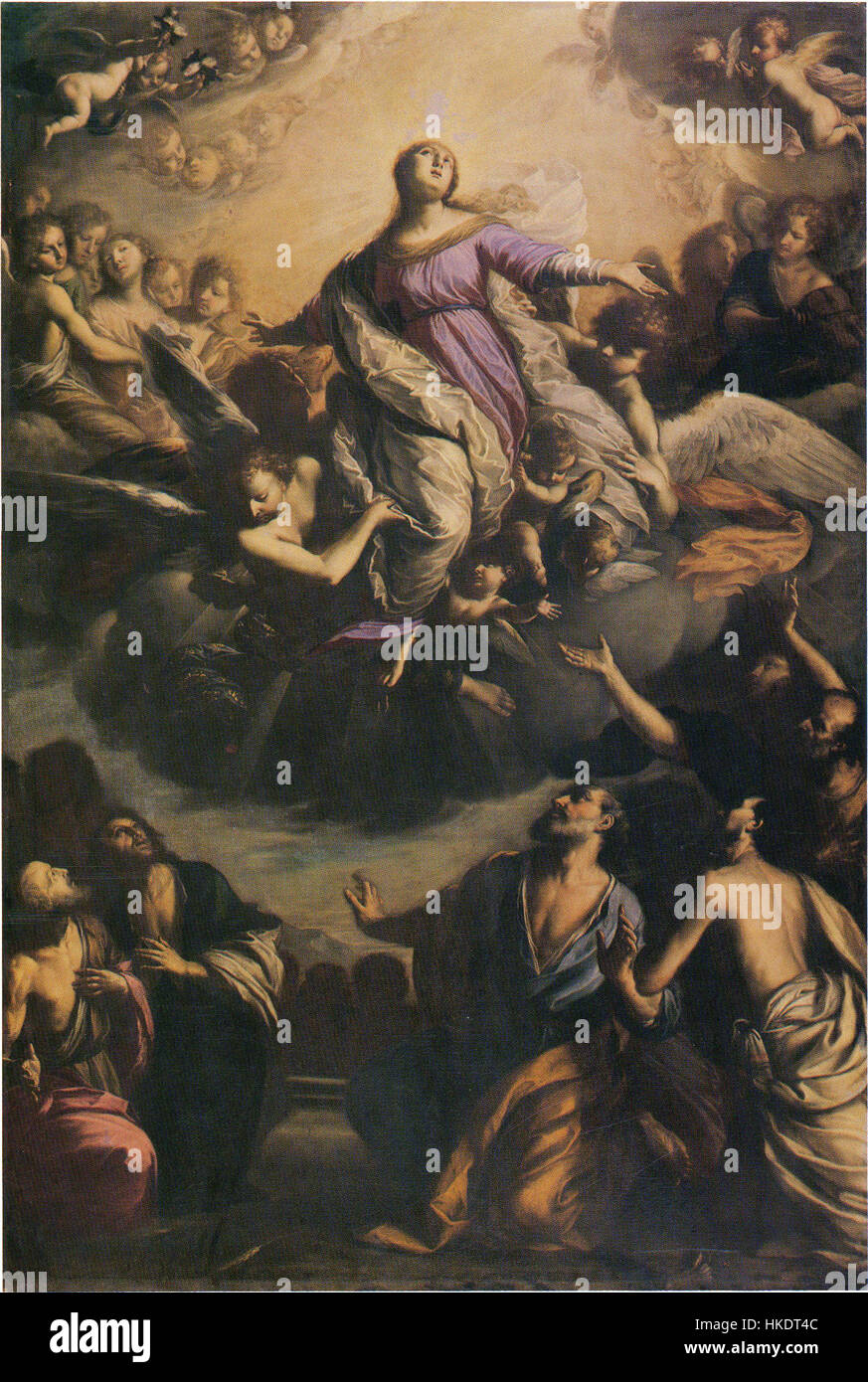 A religious painting by Francesco Paglia depicting the Assumption of ...