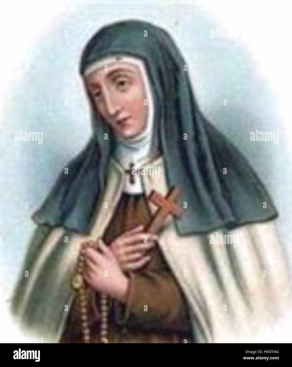 The painting of Venerable Anne of Jesus Lobera, a Carmelite nun ...