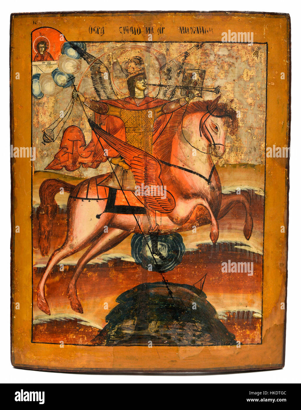 'Saint Michael Horseman' is a Russian oil painting, depicting the ...
