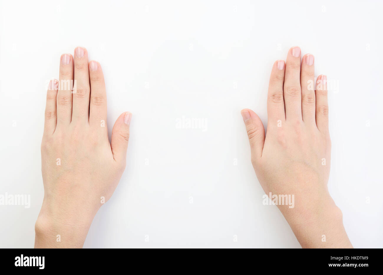 hands resting on top of a white plain background Stock Photo - Alamy