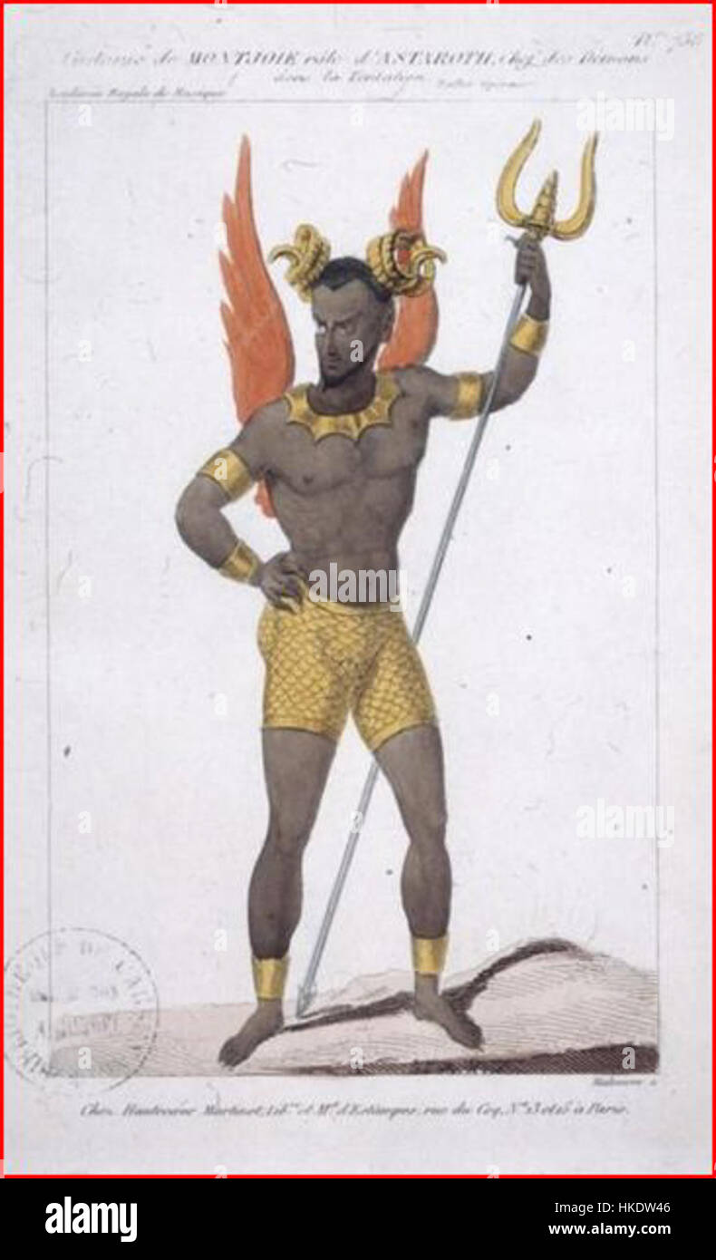 This costume design, created for the character Ashtaroth in the 1832 ...