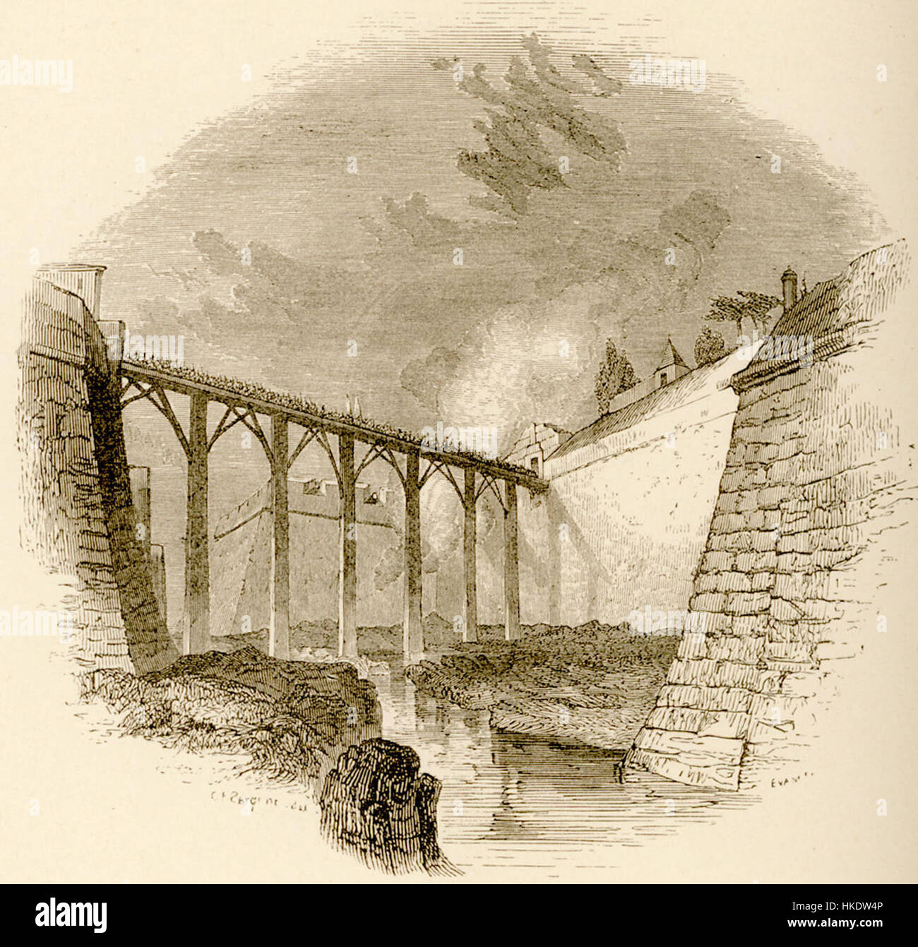 Christopher Wordsworth’s 1882 painting of the Bridge at Corfu depicts ...