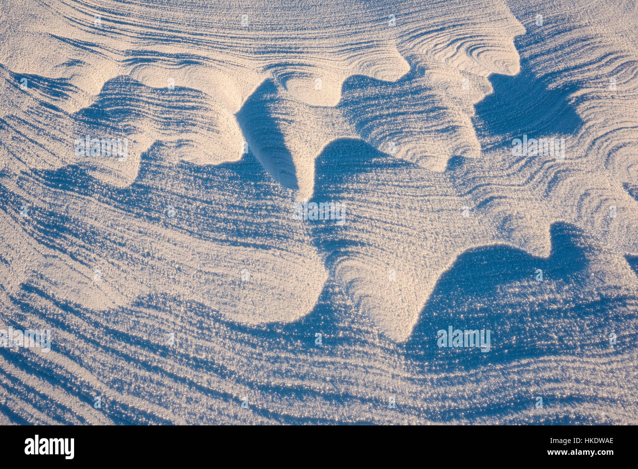 Snow drifts, structure, Germany Stock Photo - Alamy