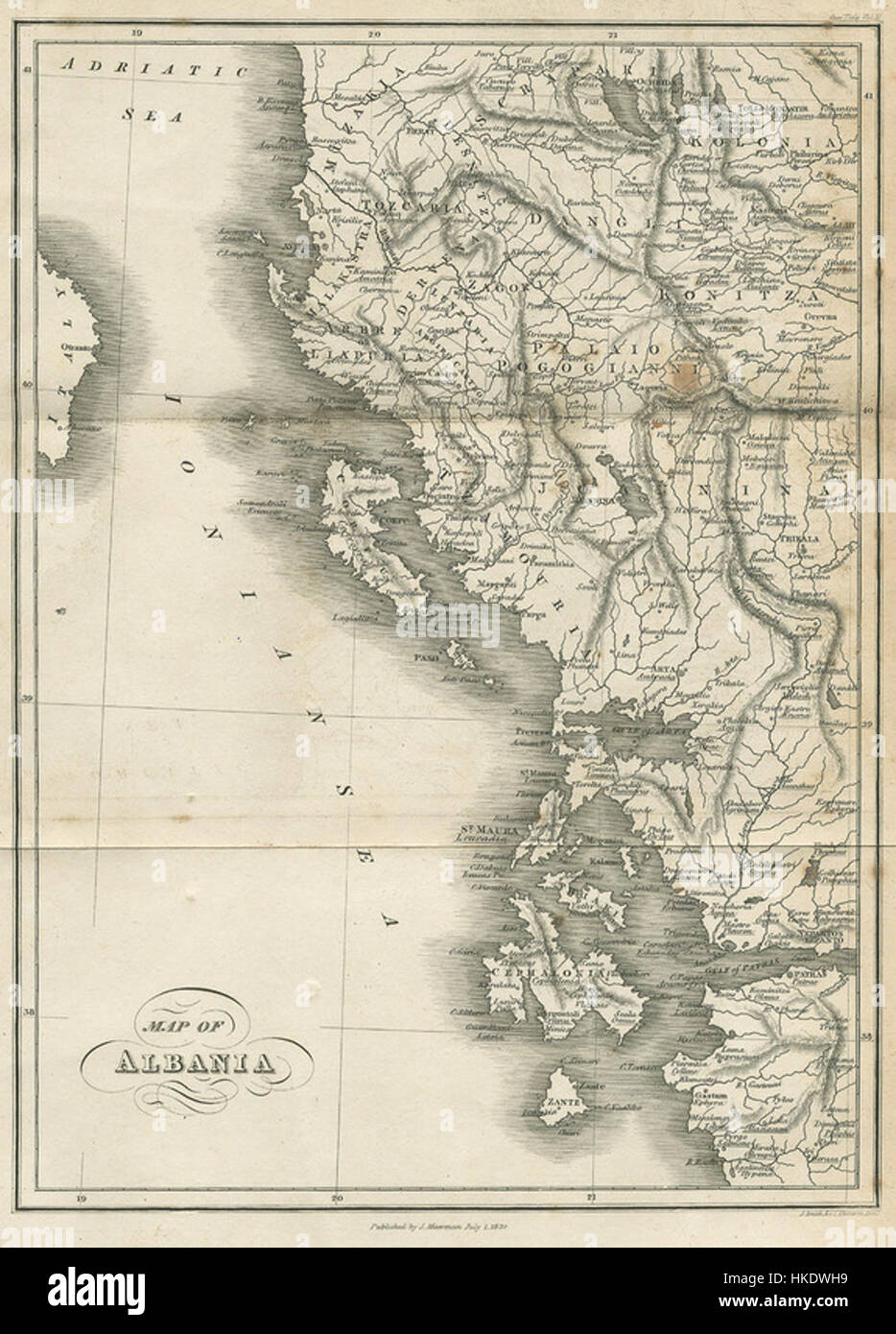 Historical albania map hi-res stock photography and images - Alamy