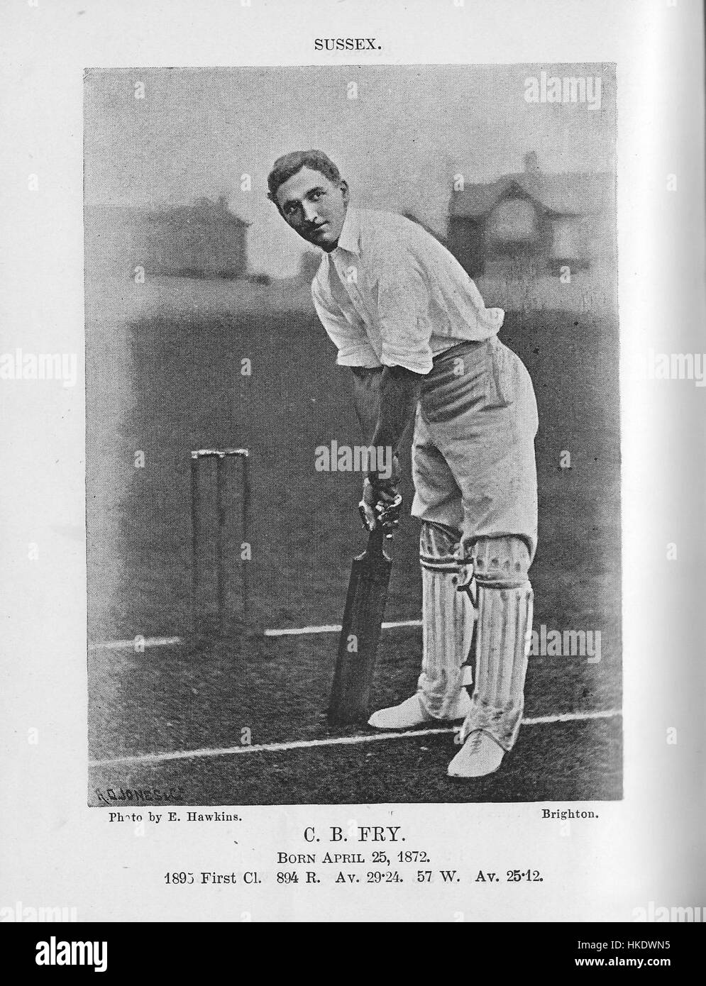 The portrait of CB Fry, a celebrated English cricketer, features his ...