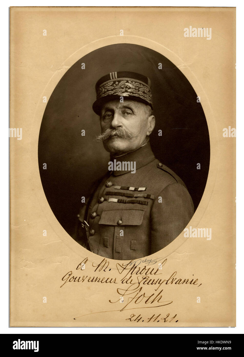 This 1921 portrait by Melcy depicts Ferdinand Foch, the French Marshal ...
