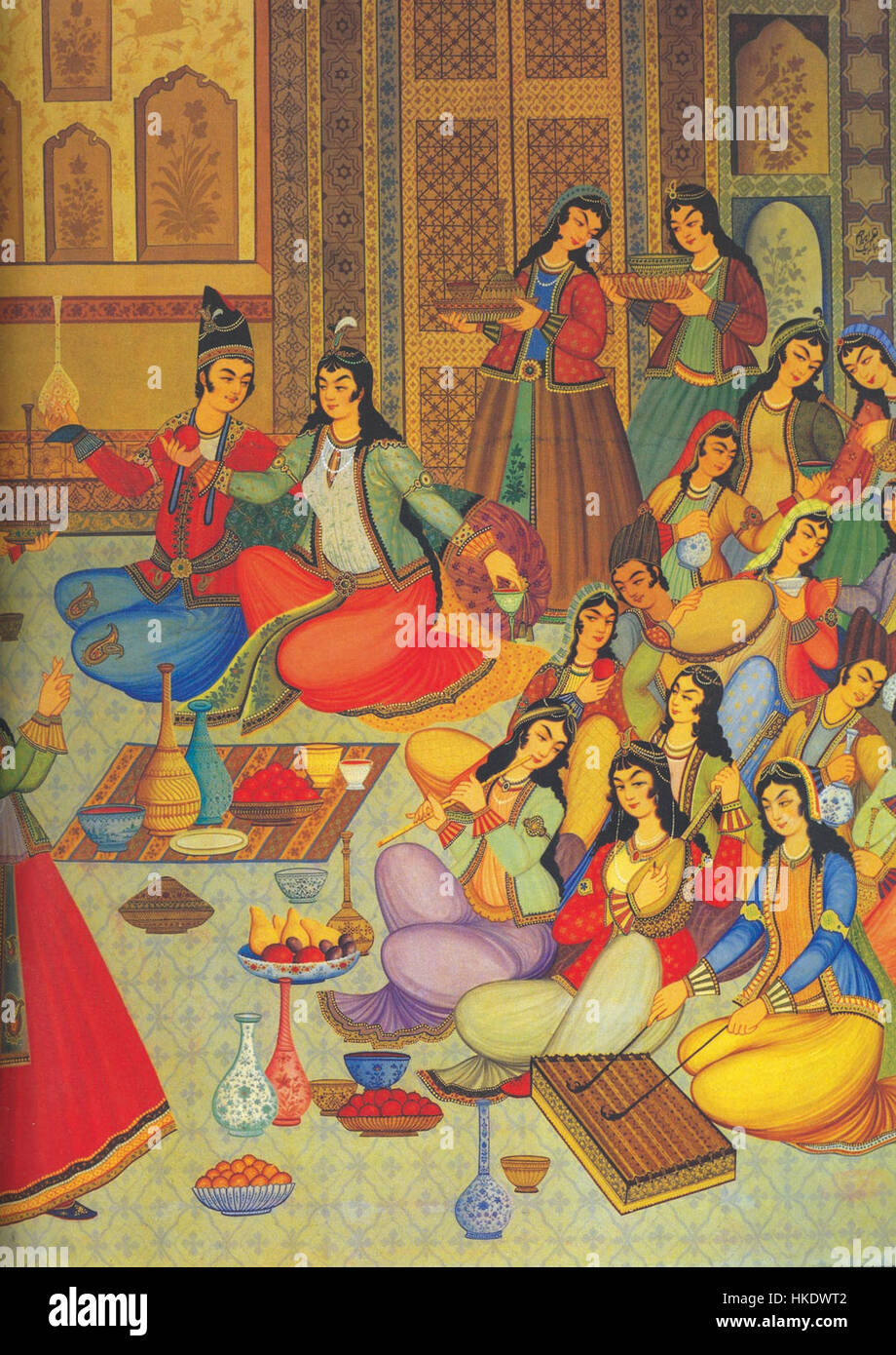Fresco chehel sotoun 20 Stock Photo - Alamy