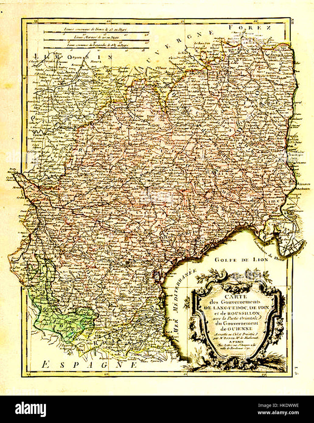 This historical map illustrates the governance of the Languedoc and ...