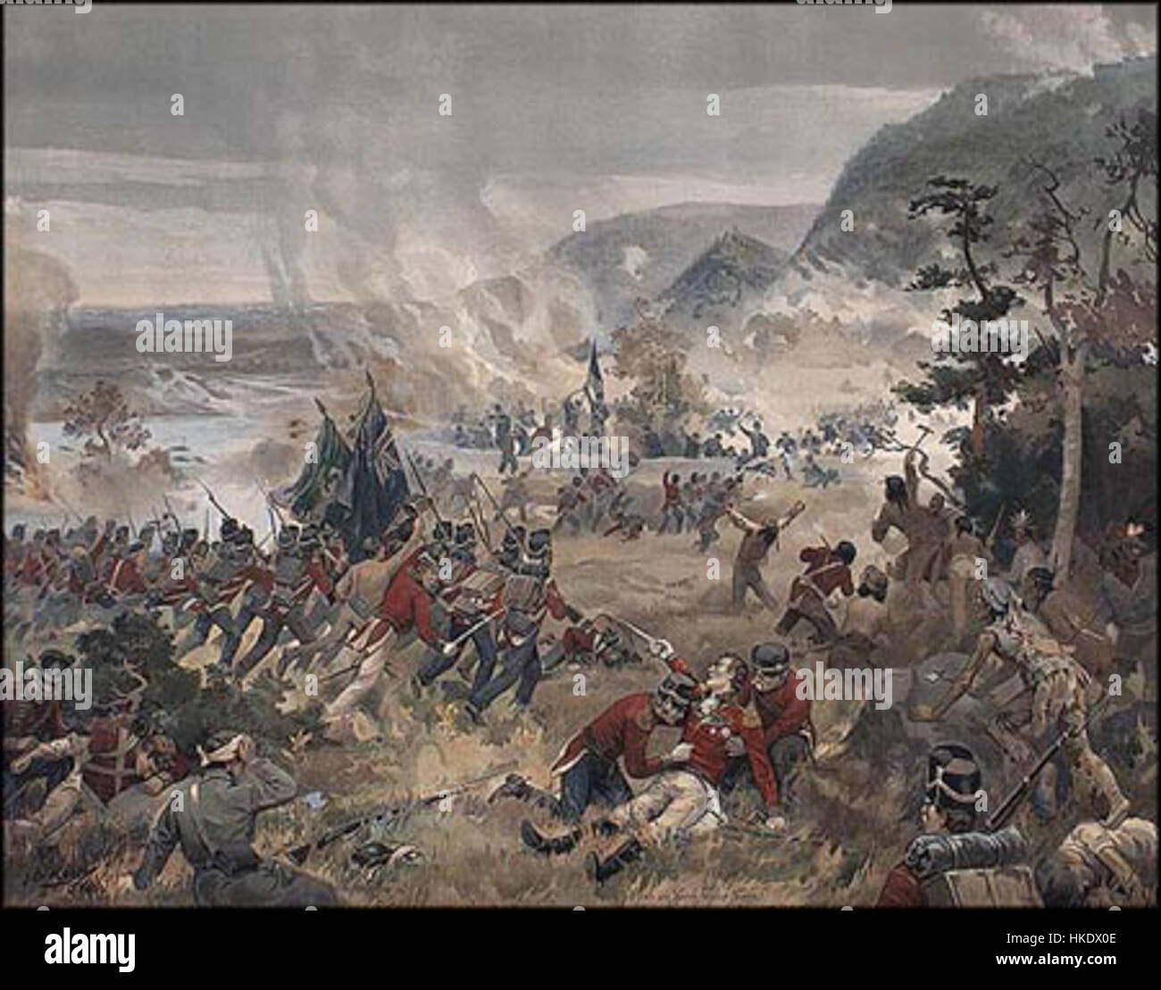 The 'Death of Brock' painting commemorates the death of Major-General ...