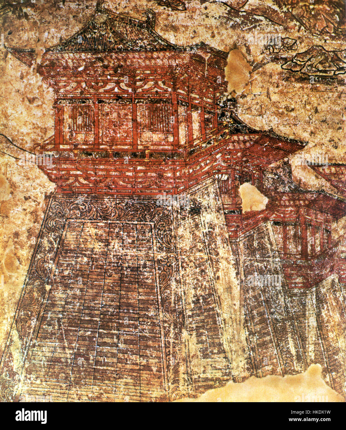 'Tours de la ville Tang de Changan' is a historical painting depicting ...