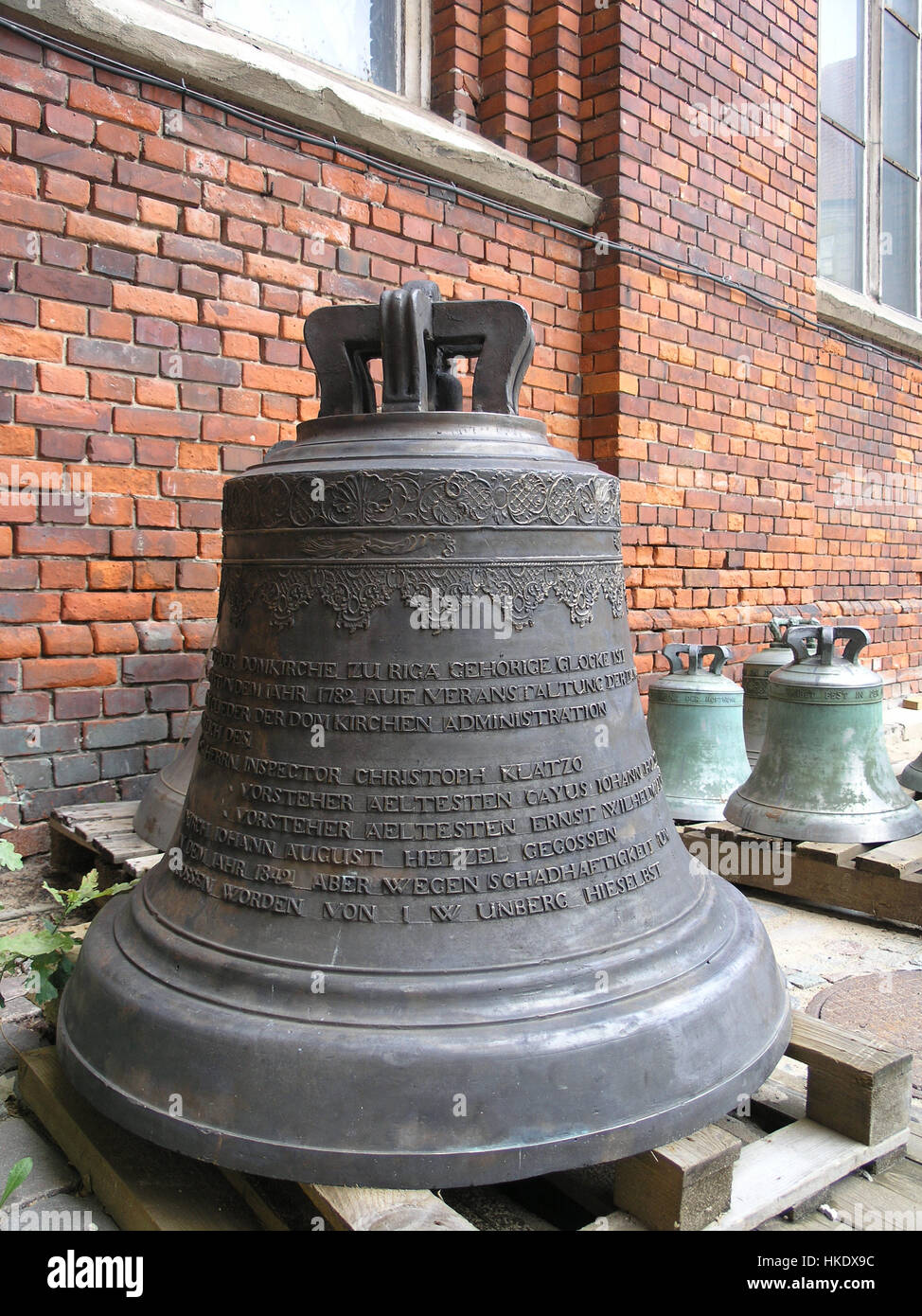 Medieval bell in Domgarten Riga Latvia Stock Photo - Alamy