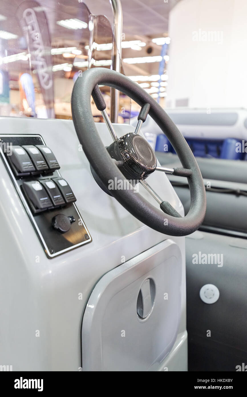 steering of speedboat , note shallow depth of field Stock Photo - Alamy