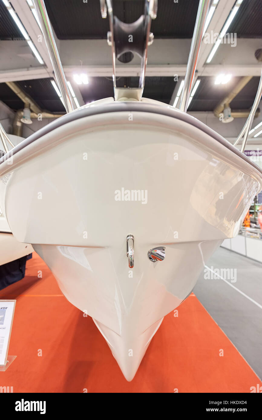 different parts of the speedboat, note shallow depth of field Stock ...