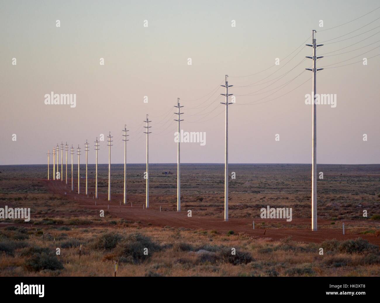 Power lines in desert hi-res stock photography and images - Alamy