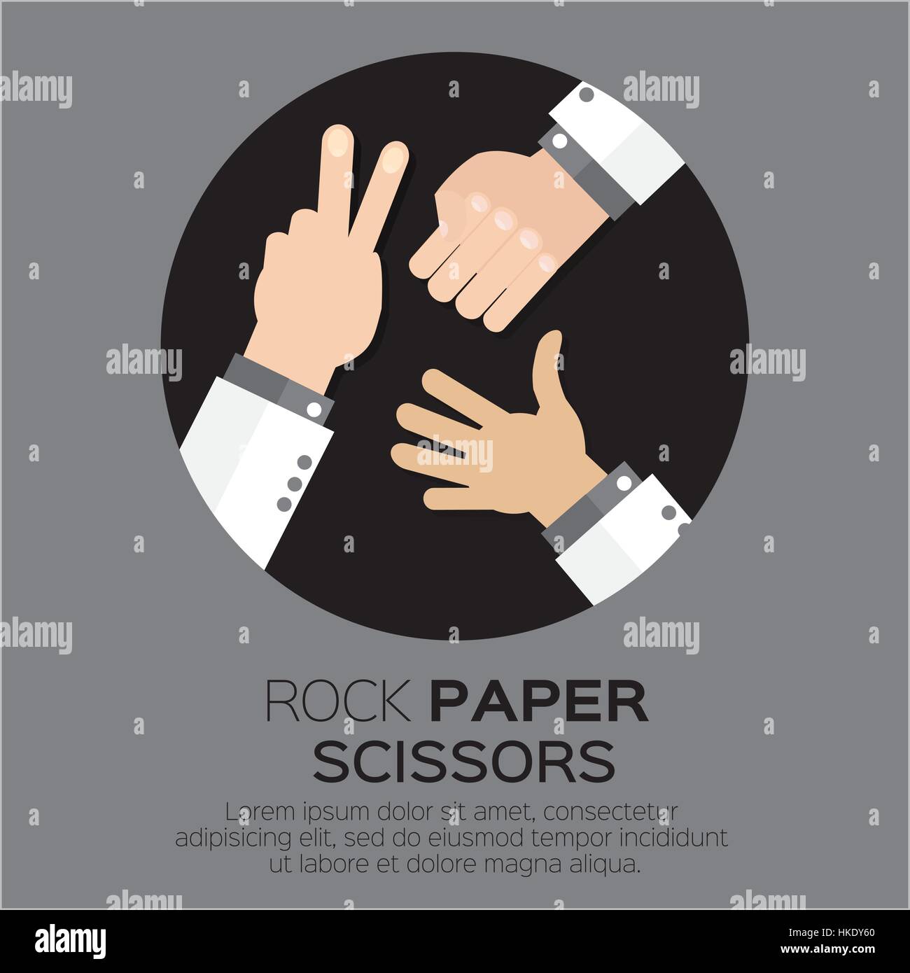 Rock, Scissors, Paper - Hand Game. Vector illustration Stock Vector ...