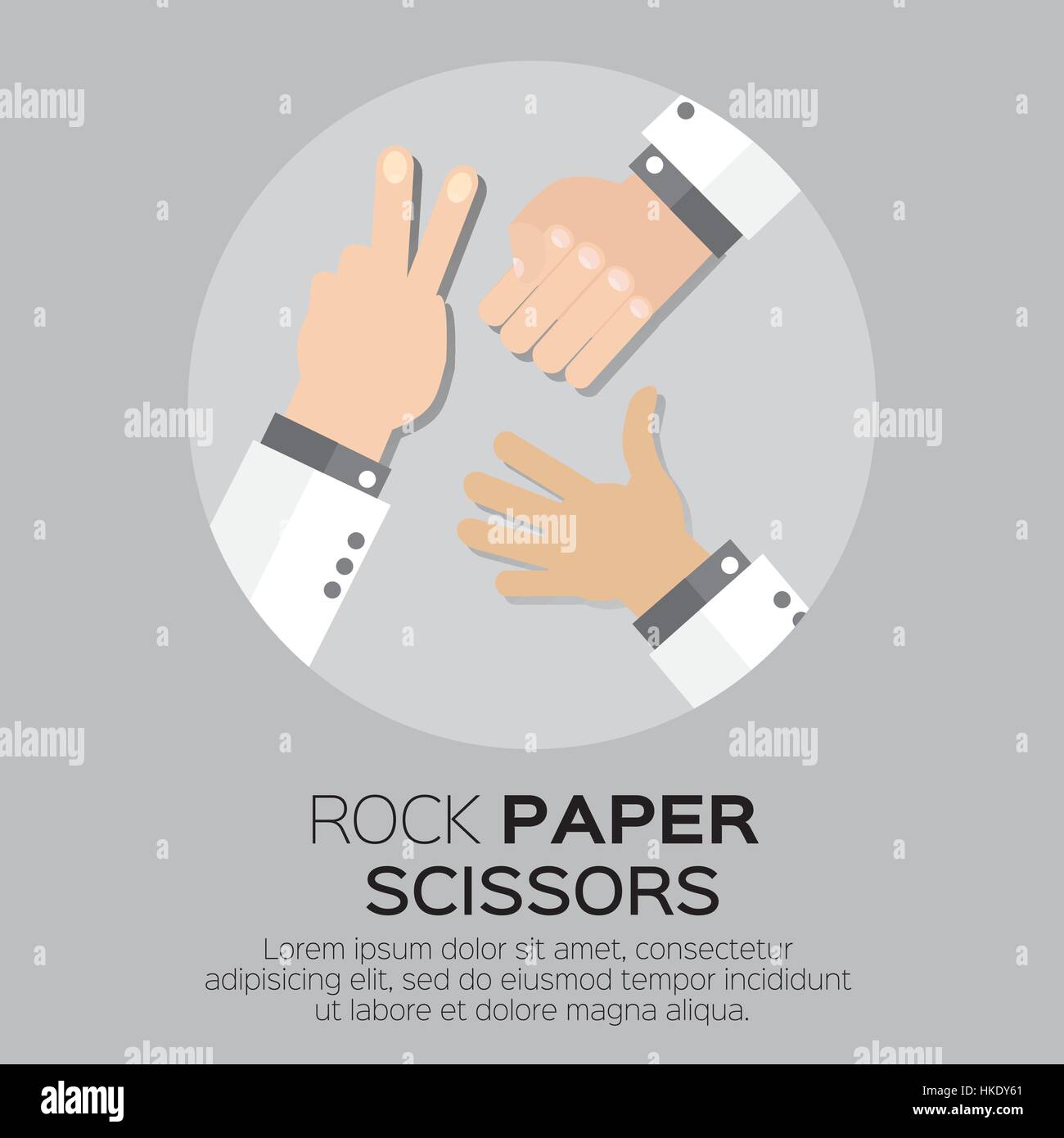 Rock, Scissors, Paper - Hand Game. Vector illustration Stock Vector ...