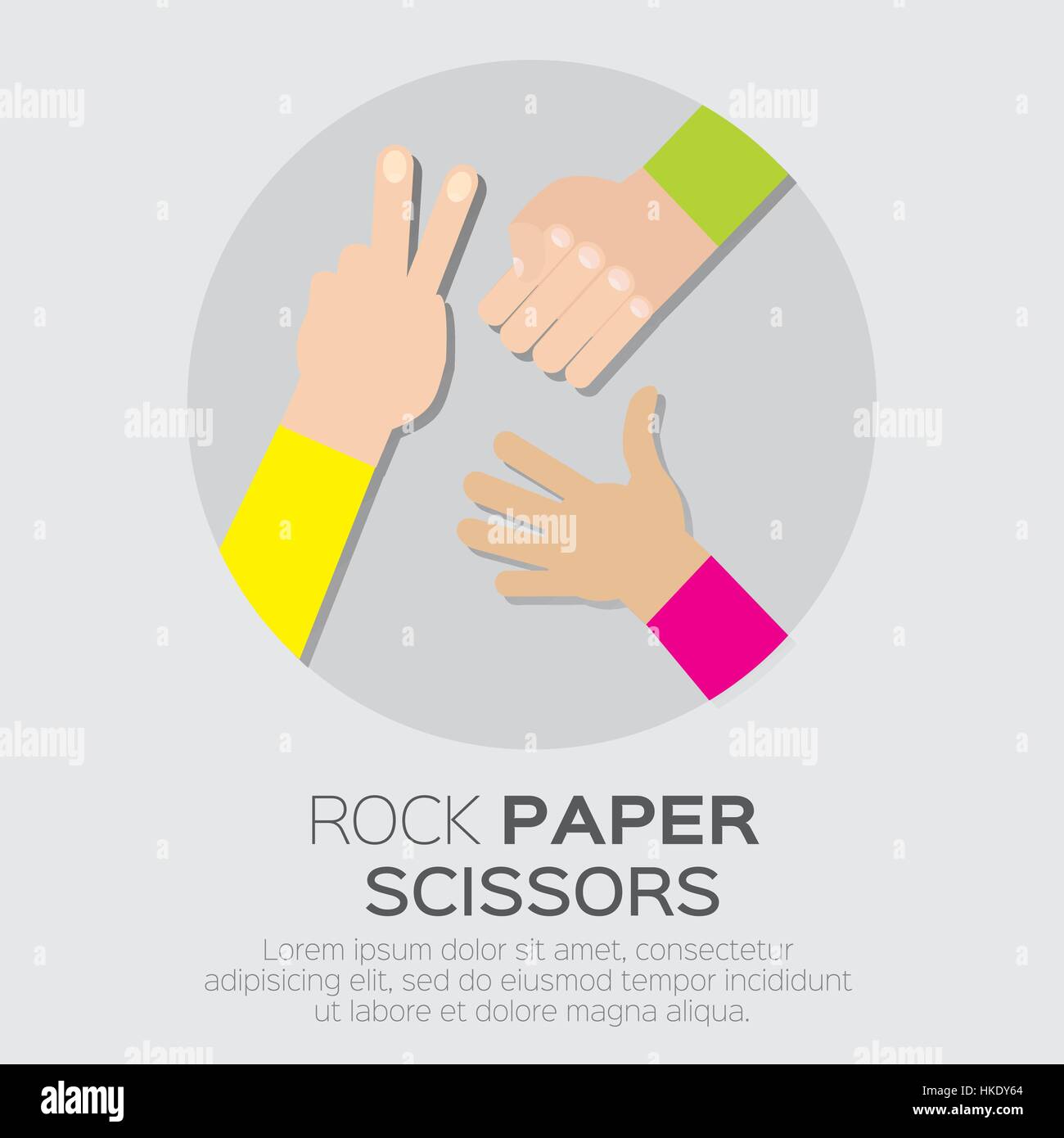 Rock, Scissors, Paper - Hand Game. Vector illustration Stock Vector ...