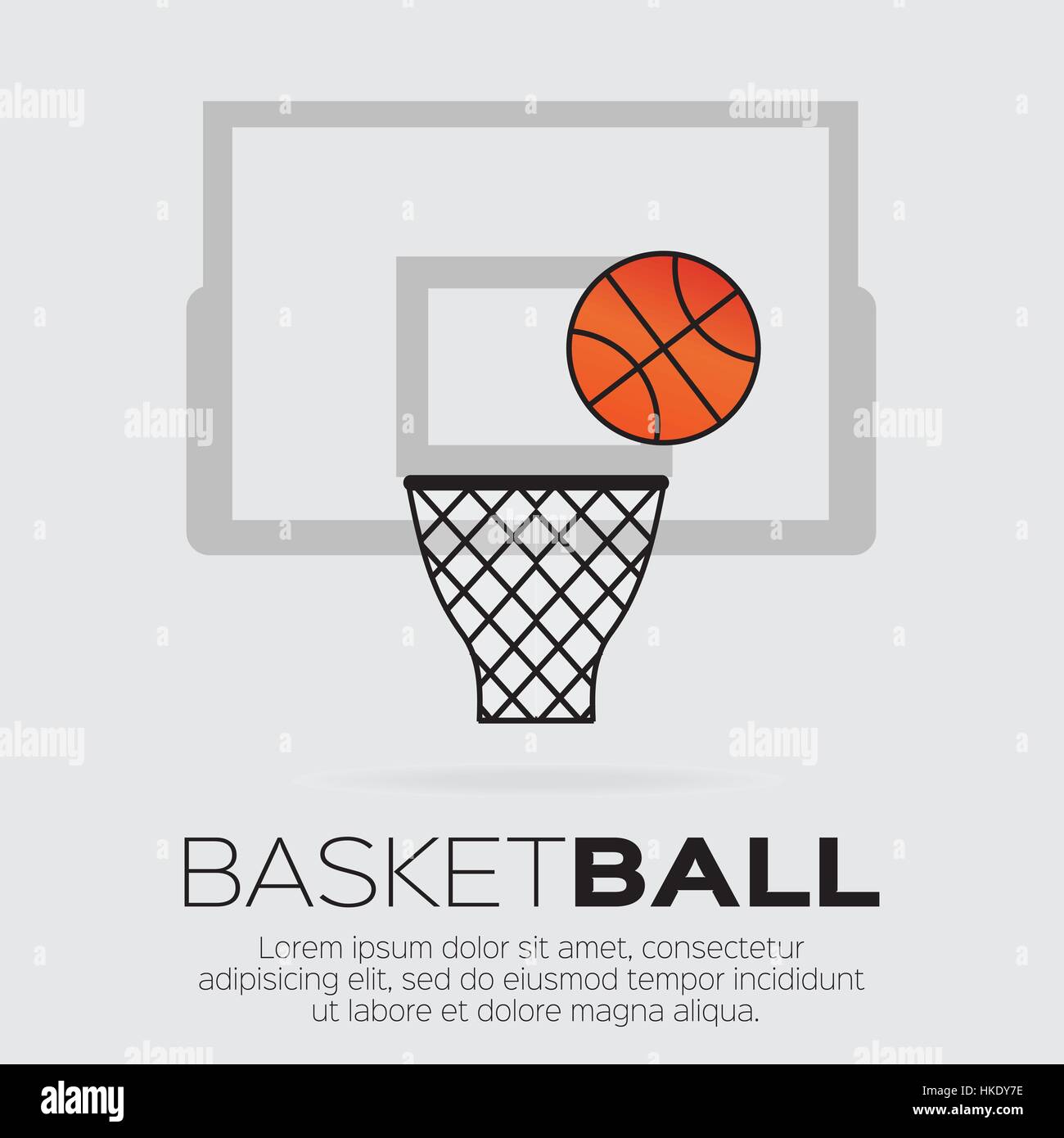 Basketball hoop. Ball shooting. Vector illustration Stock Vector Image ...
