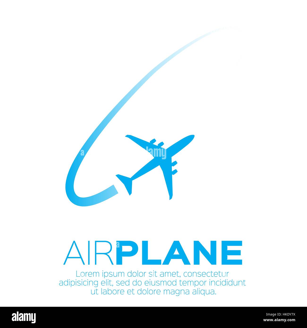 Airplane top view symbol. Vector Illustration design. Travel background ...