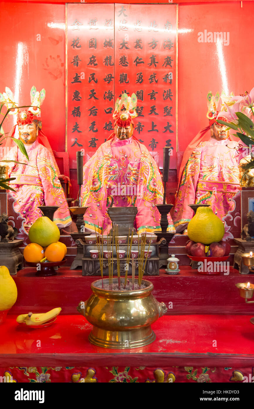 the altar of Hung Shing temple in Tai O village, Hong Kong Stock Photo ...