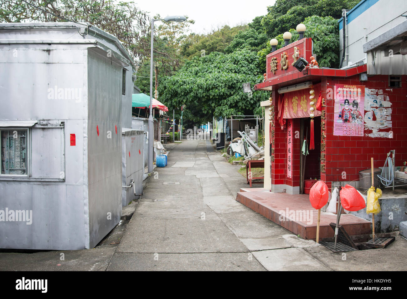 Traditional village of Tai O with houses on stilts. Hong Kong Stock ...