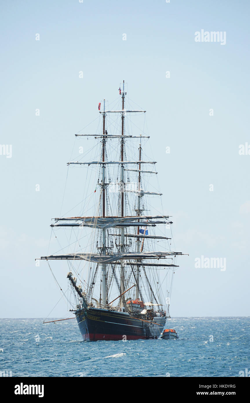 black ship from wood at caribbean sea Stock Photo - Alamy