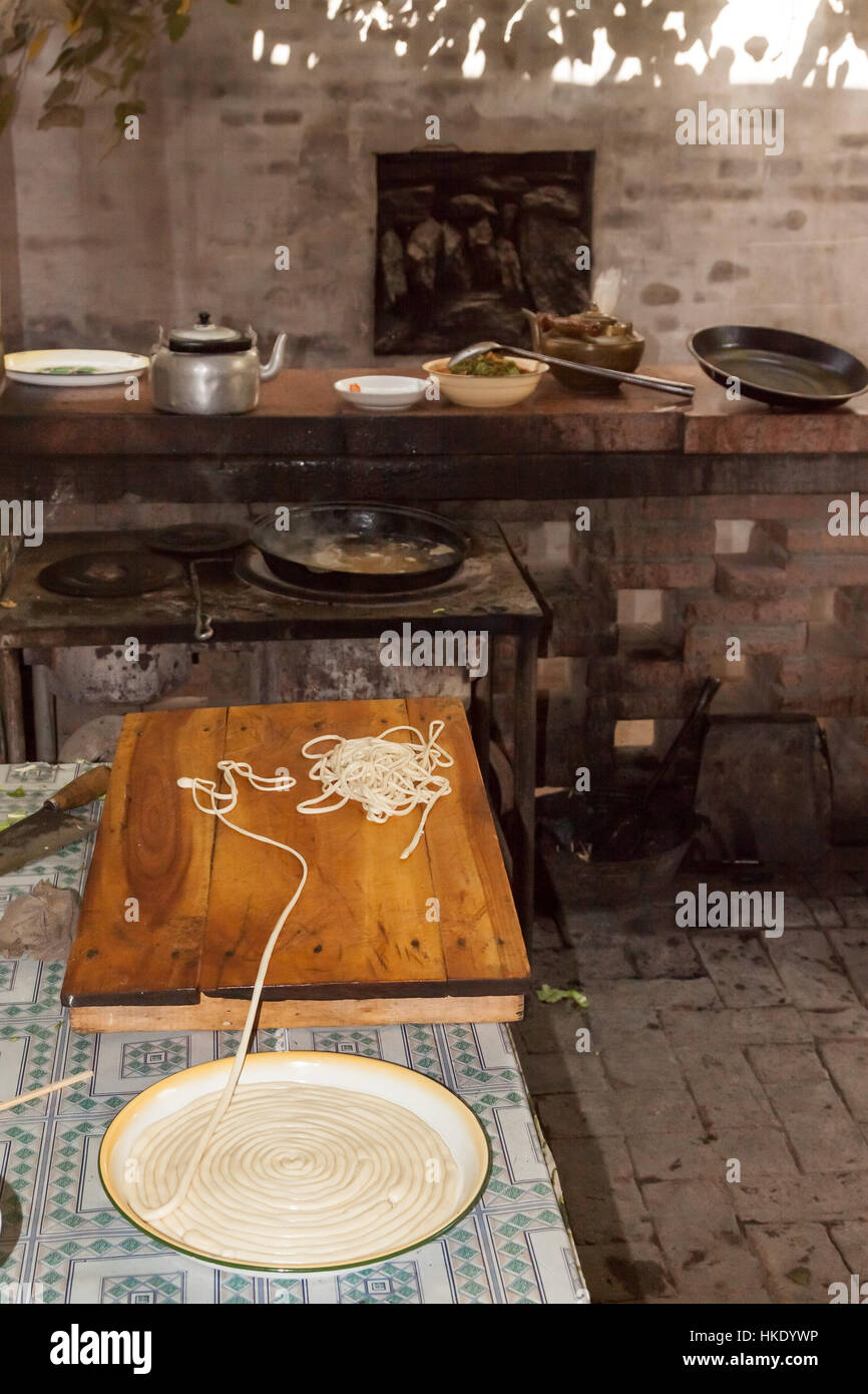 Making hand-stretched noodles. Xinjiang Autonomous Region, China Stock ...