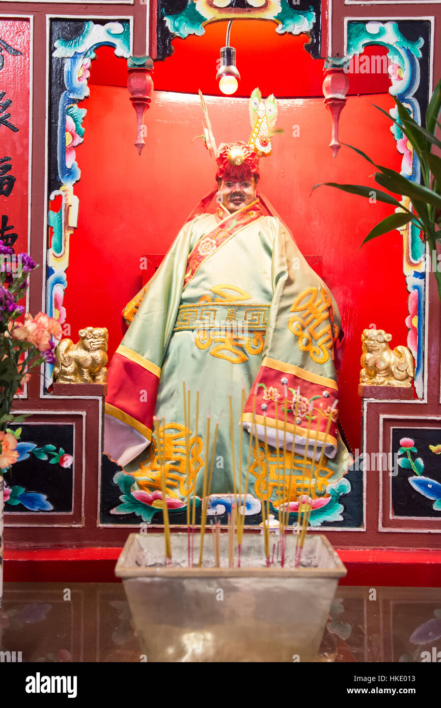 the altar of Hung Shing temple in Tai O village, Hong Kong Stock Photo ...