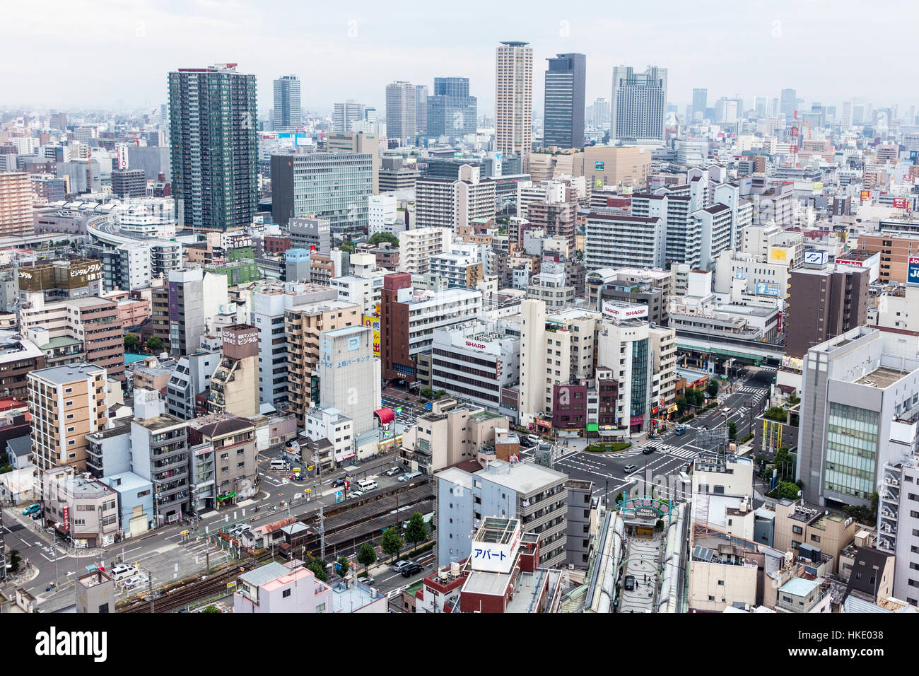 Osaka city aerial hi-res stock photography and images - Alamy