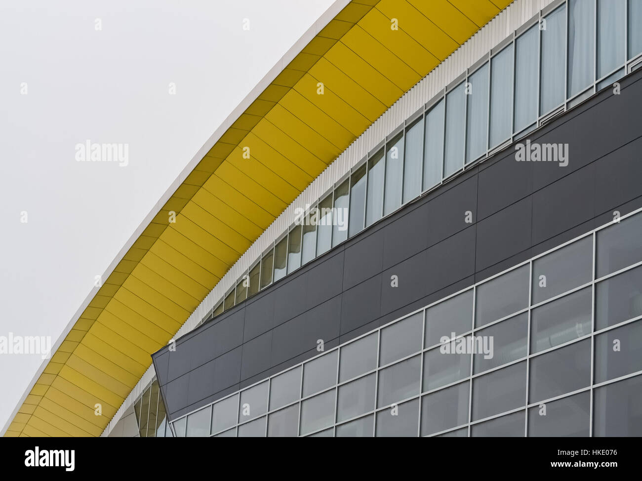 Architecture detail of the exterior of a big hall Stock Photo - Alamy