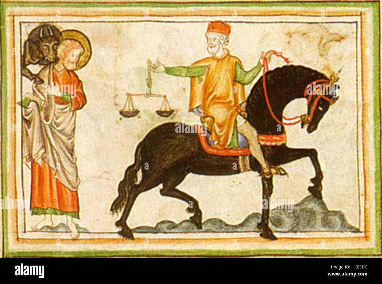 This manuscript page from the Apocalypse series, known for its vivid ...