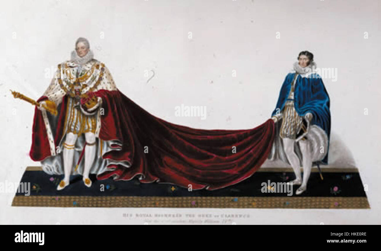 This painting shows the Duke of Clarence at the coronation of George IV ...