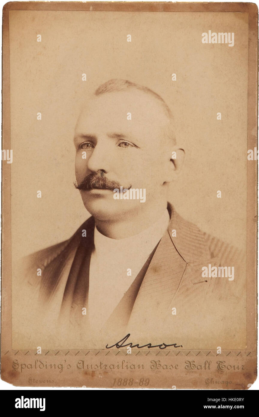 This 1888 cabinet photo of Cap Anson, a legendary baseball player ...