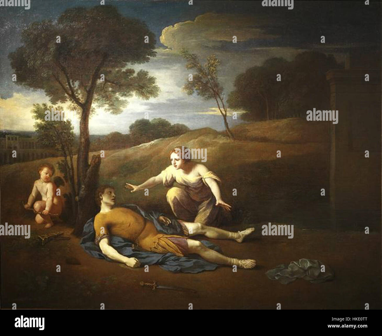 Dufresnoy's painting 'Pyramus and Thisbe' illustrates the tragic Greek ...