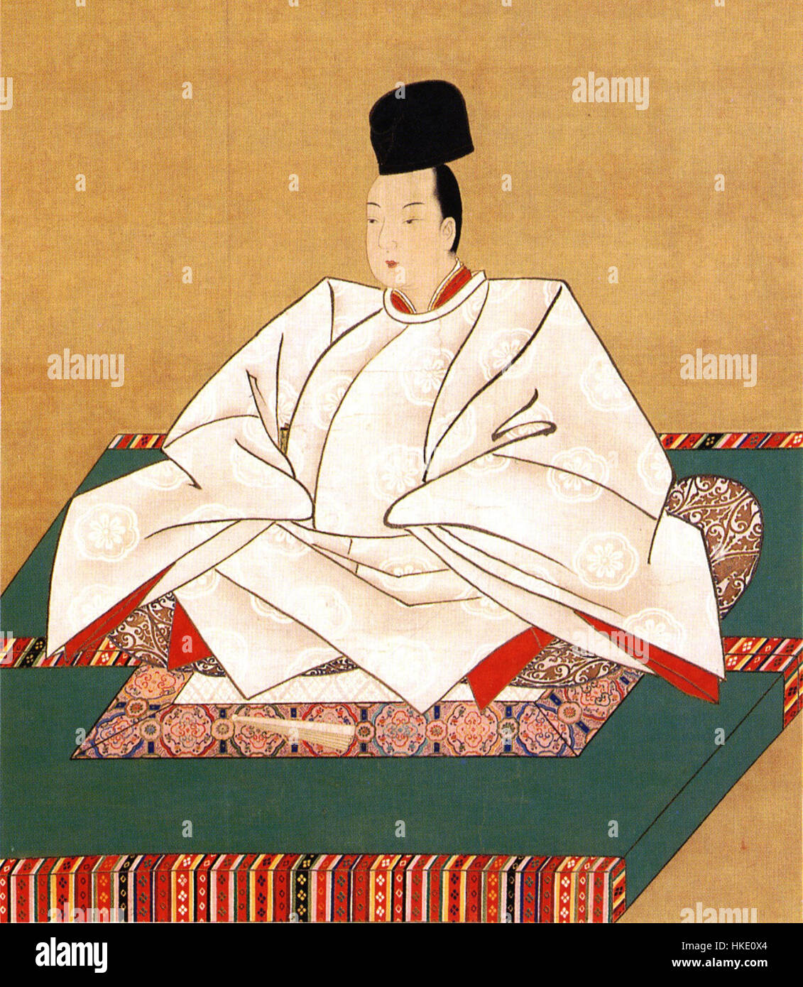 Emperor Nakamikado of Japan is depicted in traditional attire ...