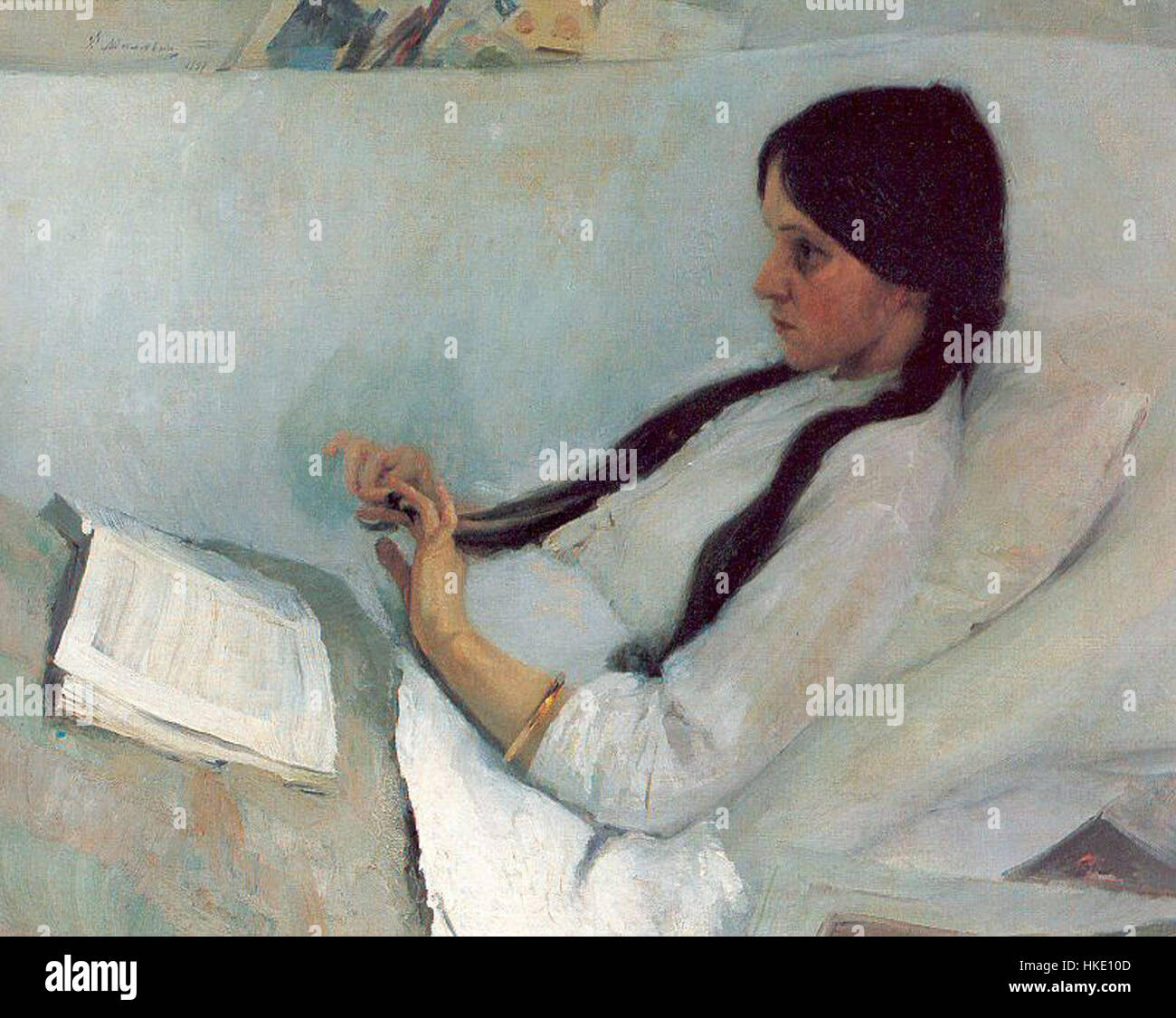 This portrait of Elizaveta Martynova, painted by F. Malyavin in 1897 ...