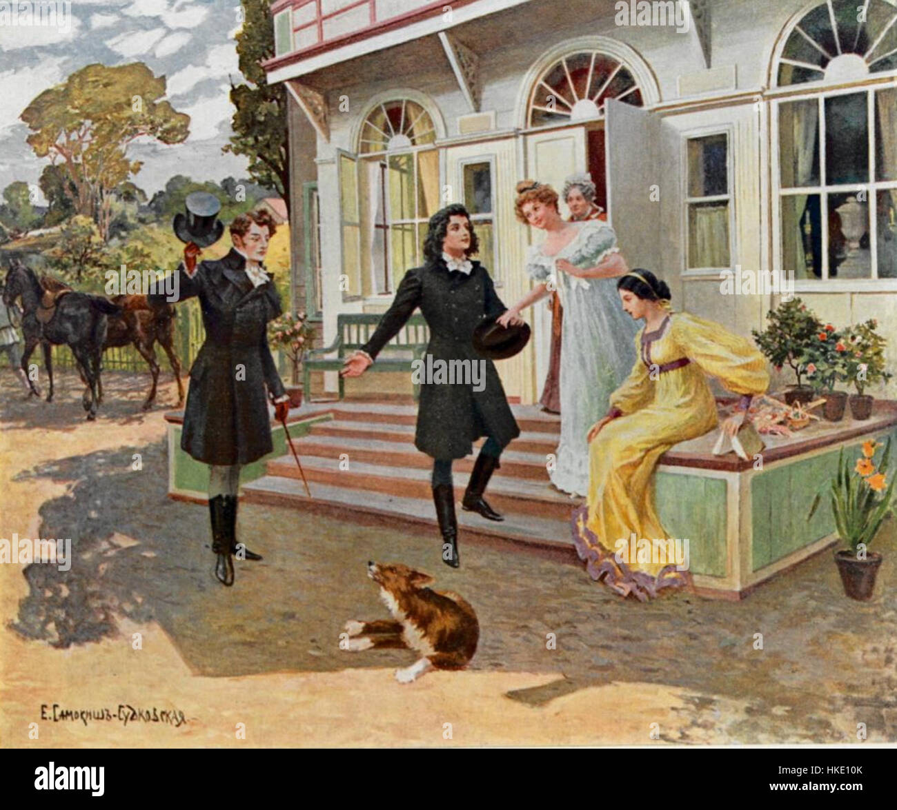 The painting 'Eugene Onegin' by Samokish Sudkovskaya portrays the ...