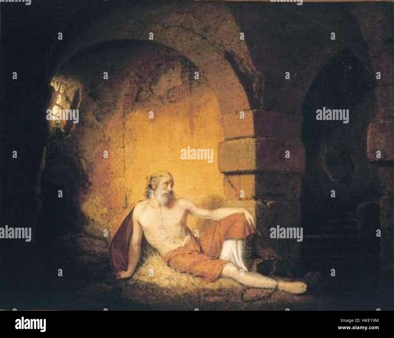 'The Captive,' painted by Joseph Wright in 1775, captures an intense ...