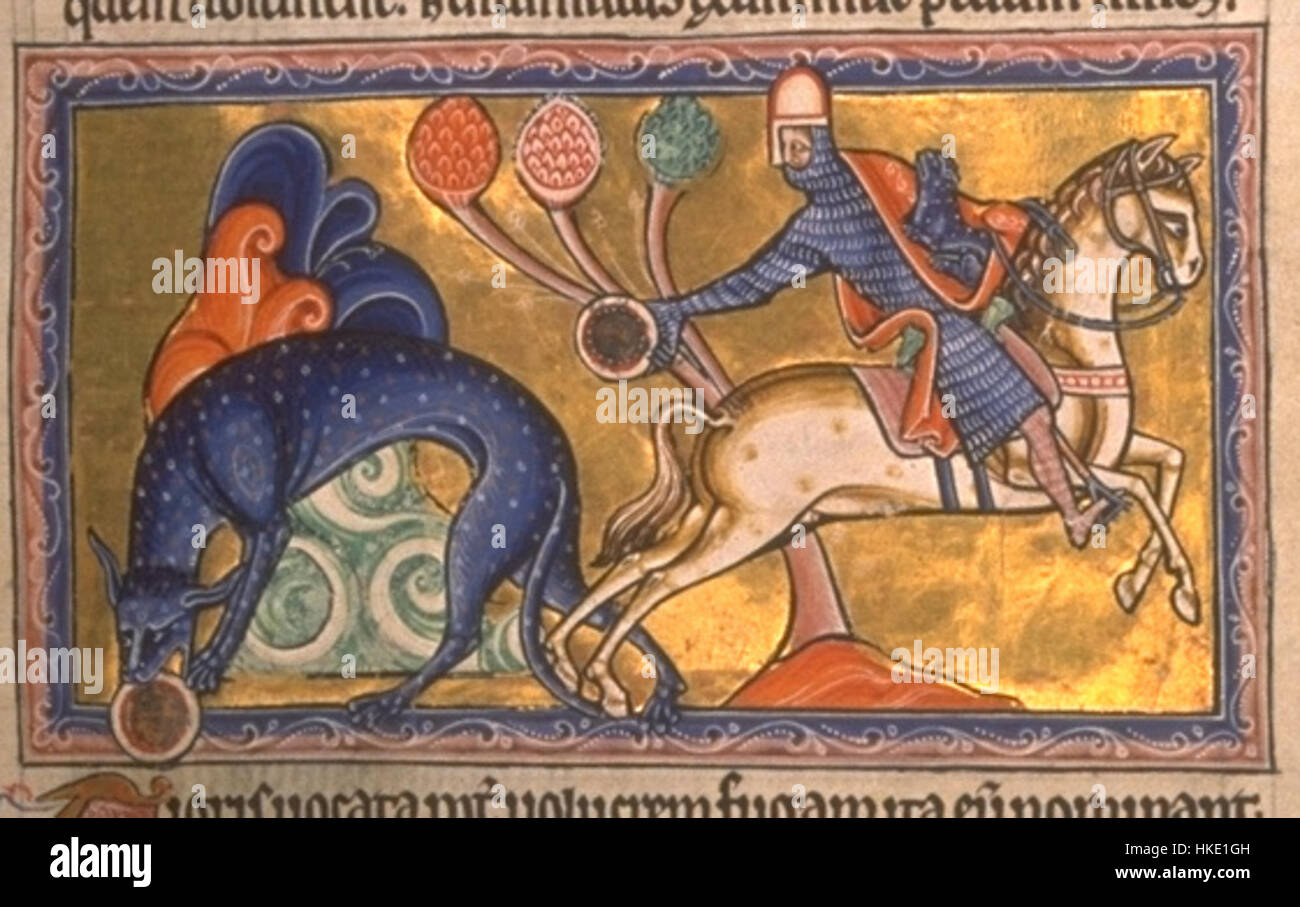 This detail from the Aberdeen Bestiary, a medieval manuscript, depicts ...