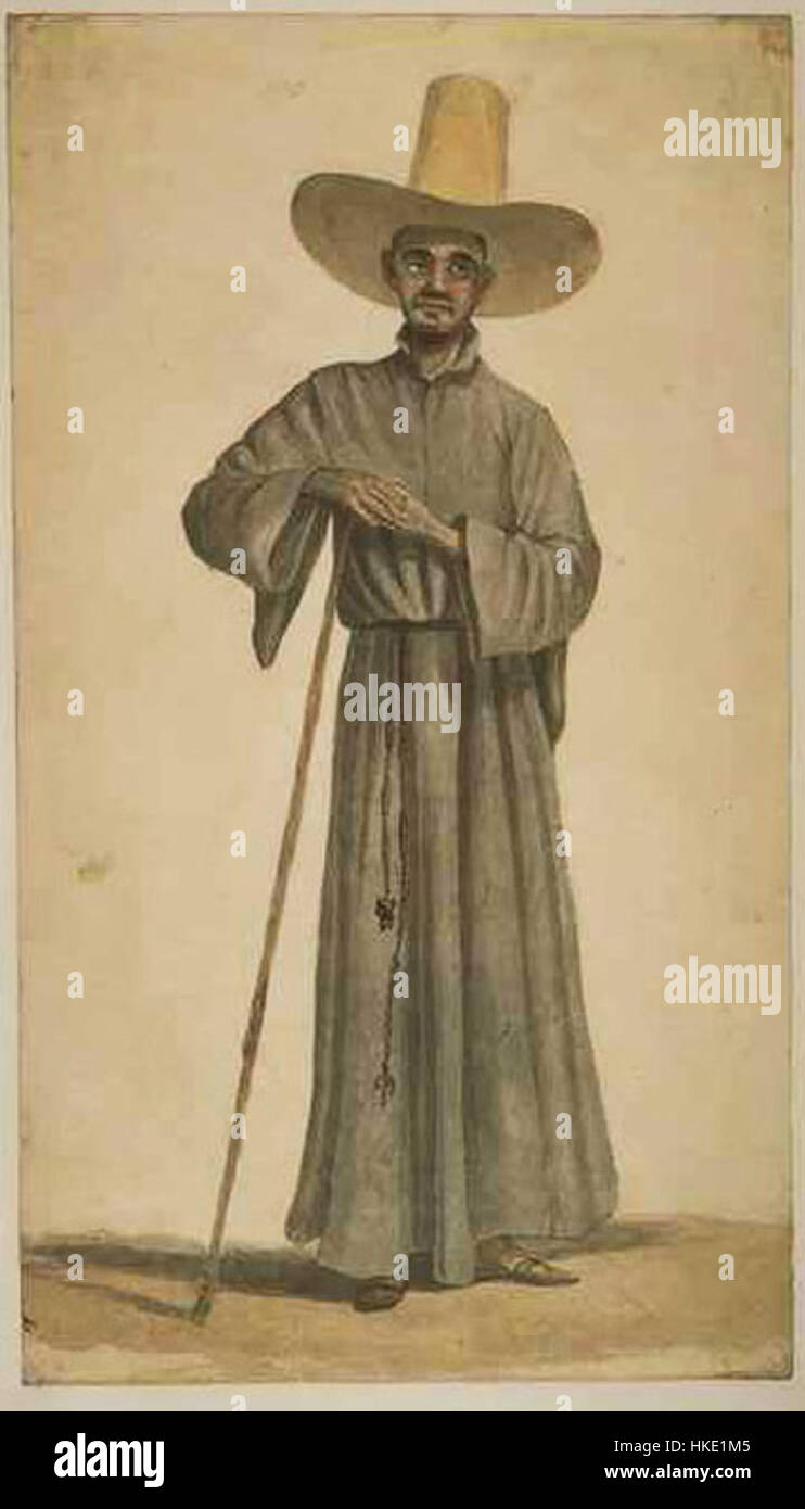 This 18th-century artwork depicts a Jesuit Father in Brazil, capturing ...