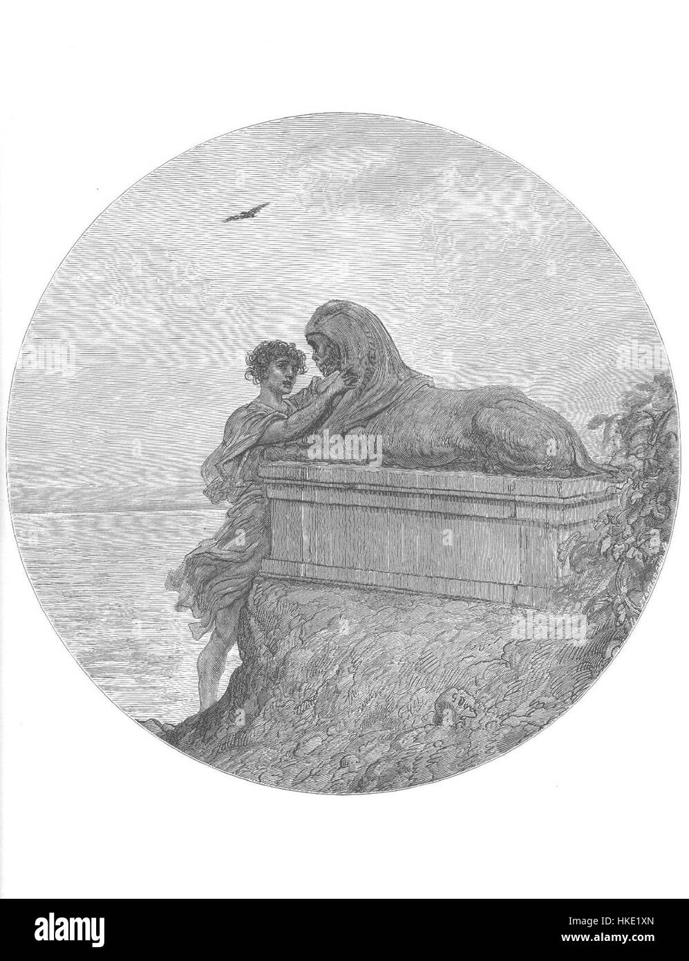 Gustave DorÃ©â€™s 1884 illustration for Edgar Allan Poeâ€™s 'The Raven ...