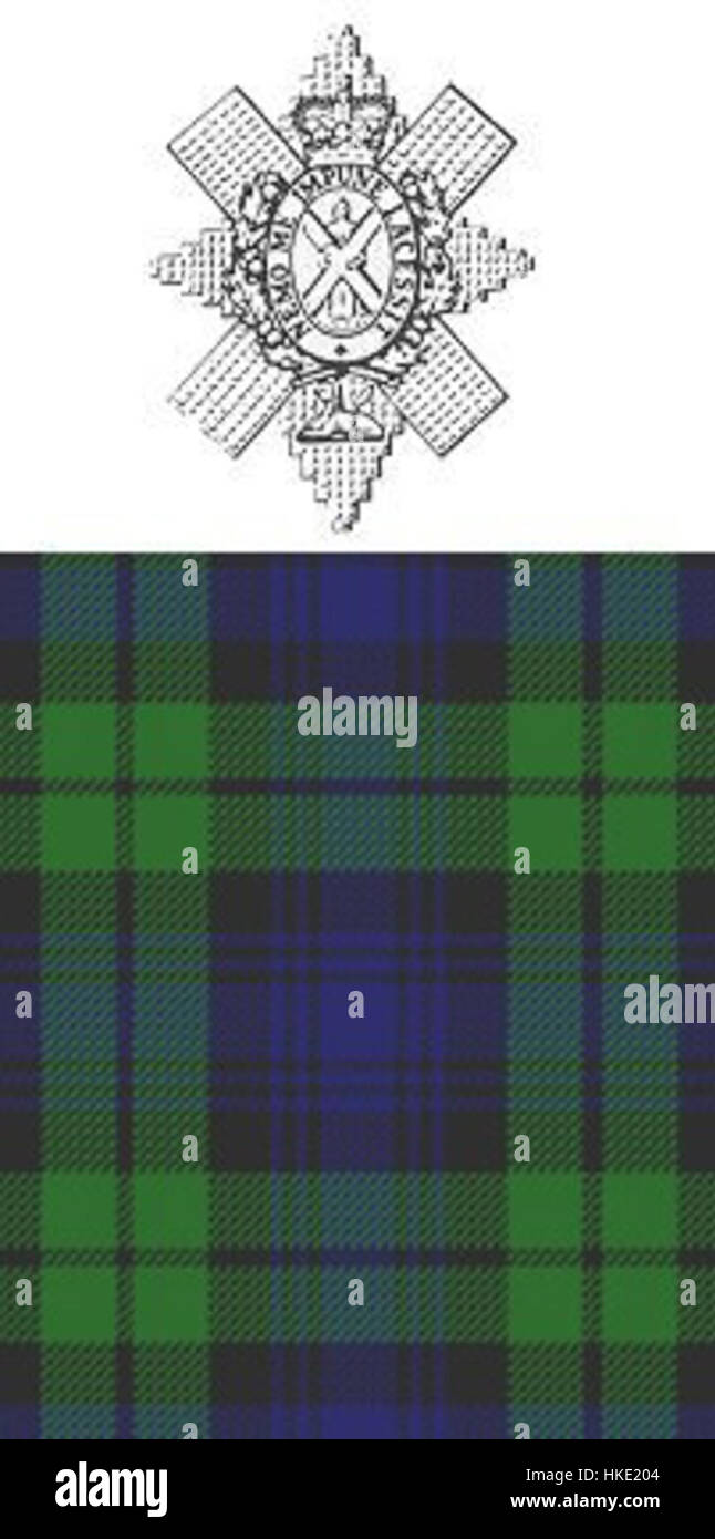 This historical artwork depicts the Black Watch, a famous Scottish ...