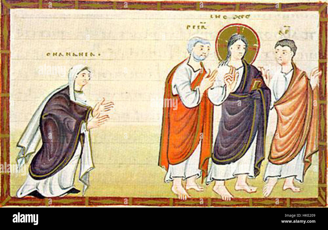 This page from the 'Codex Egberti' illustrates the biblical story of ...