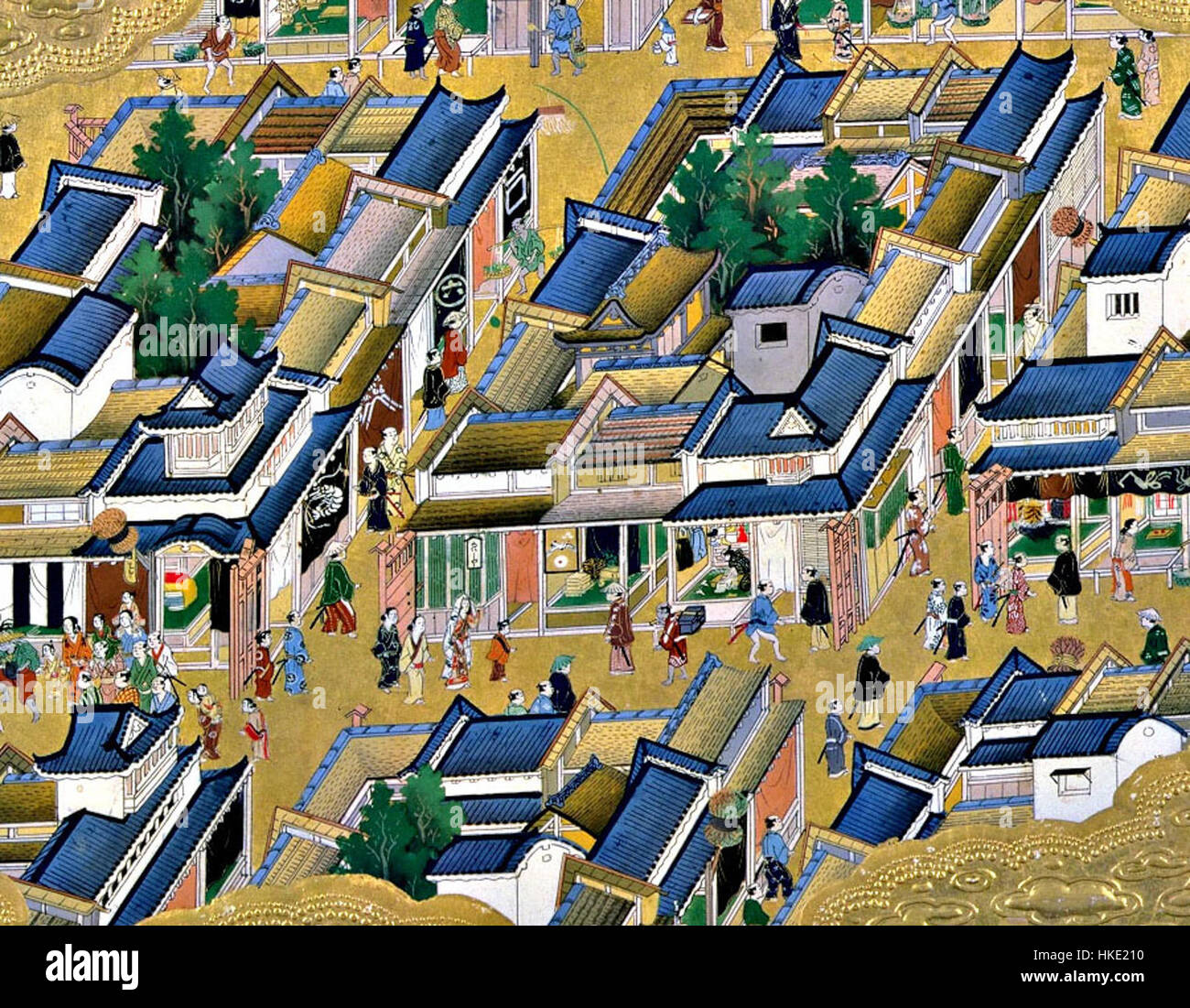 This artwork, 'Edo l138,' represents a scene from Edo period Japan ...