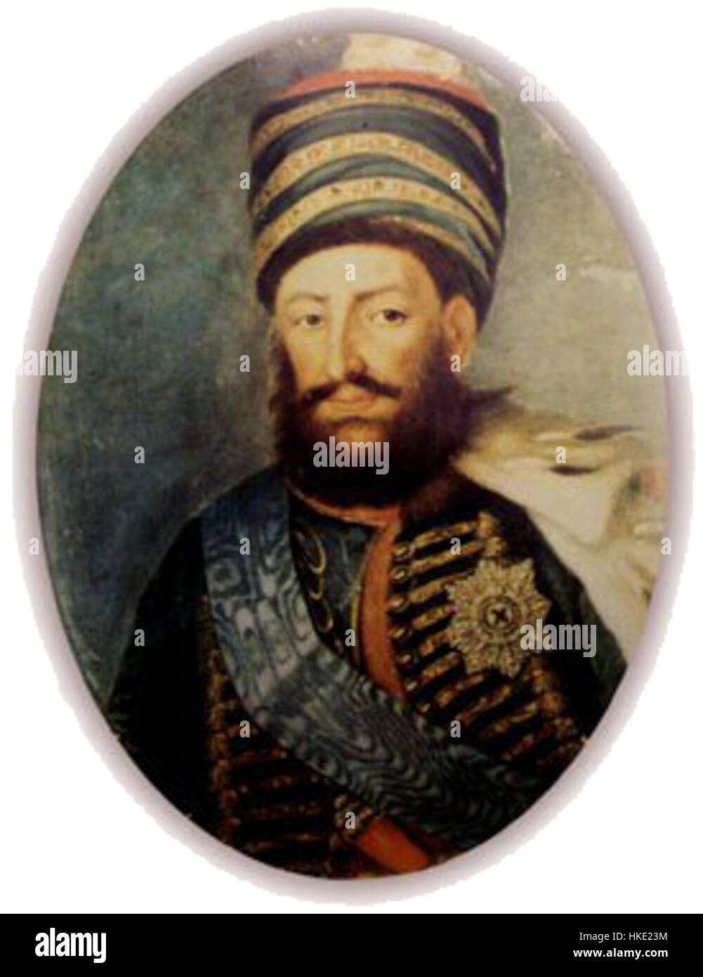 *Erekle II*, King of Georgia, depicted in this painting, is shown in ...