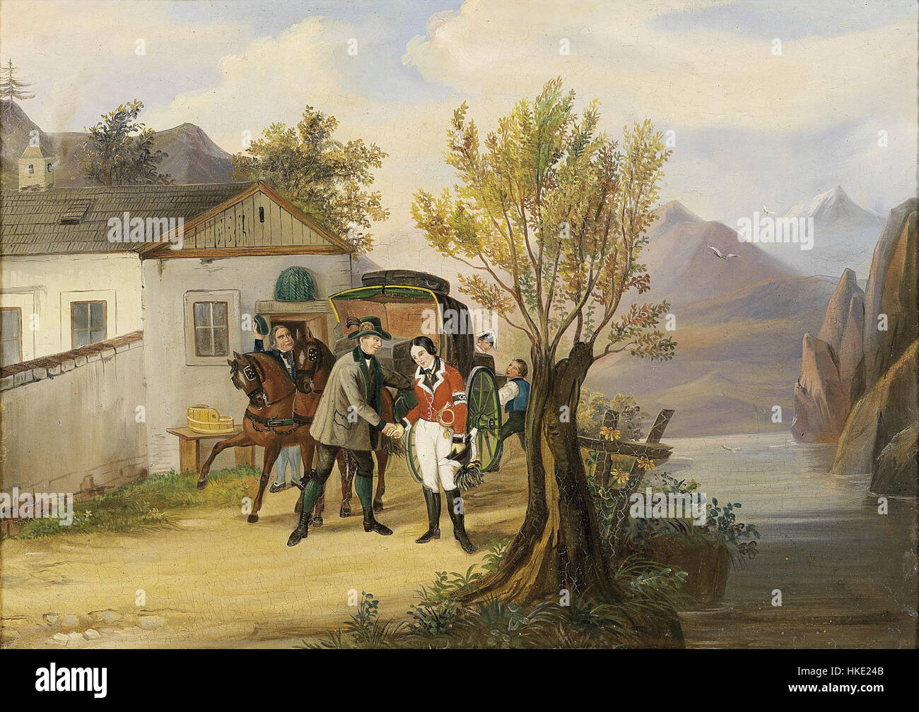 This 19th-century portrait of Erzherzog Johann and Anna Plochl is a ...
